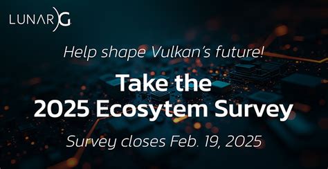 Ecosystem Survey Progress Report Released LunarG