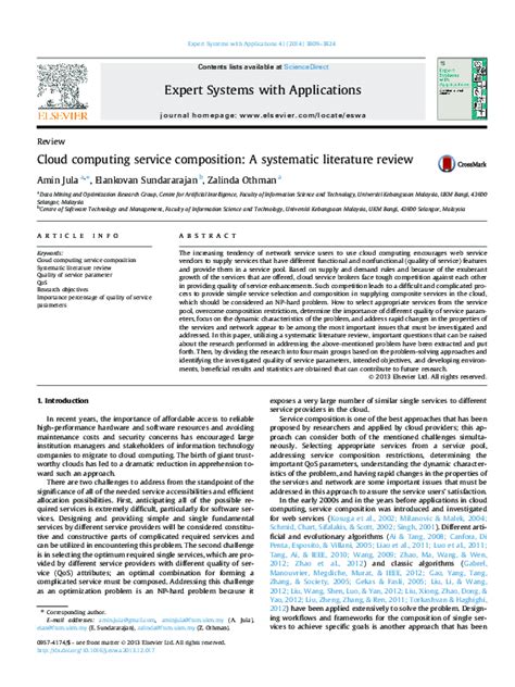 Pdf Cloud Computing Service Composition A Systematic Literature Review