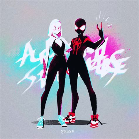 Spider Gwen And Spider Man Marvel And 4 More Drawn By Marinamrn9
