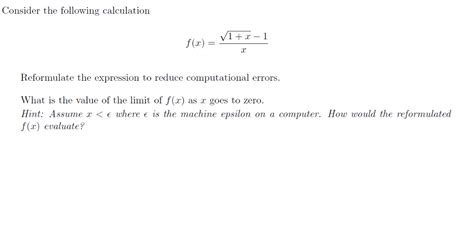 solved consider the following calculation reformulate the