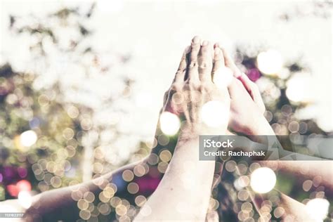 People Hand Assemble As A Connection Meeting Teamwork Concept Group Of