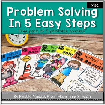 Problem Solving Poster Pack Freebie By More Time Teach TPT