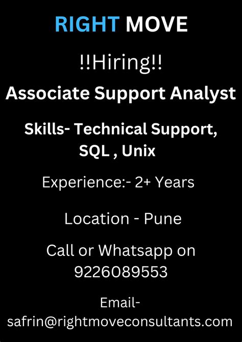 safrin i on linkedin technicalsupport sql unix hiring rightmove