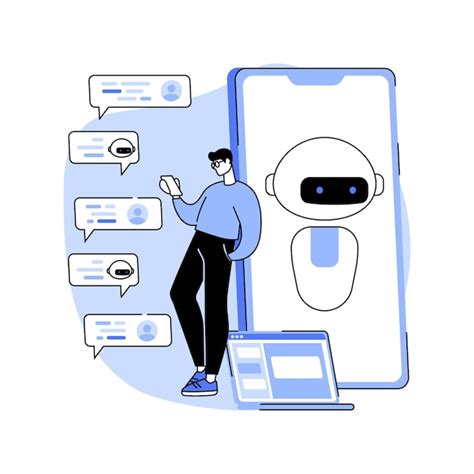 Premium Vector Chatbot Assistant Isolated Cartoon Vector Illustrations