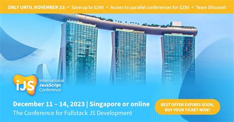 International Javascript Conference On Linkedin Javascript Ijscon Singapore