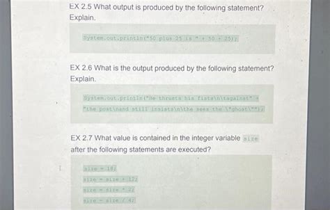 Solved Ex 29 What Value Is Contained In The Integer