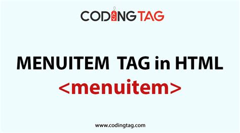Menuitem Tag In Html Html Menu Item Tag