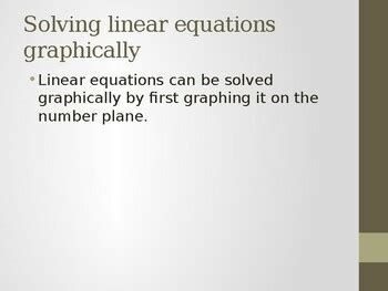 Coordinate Geometry Solving Equations Graphically Lesson PowerPoint