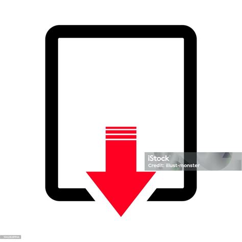 File Data Download Icon Digital Data Vector Stock Illustration