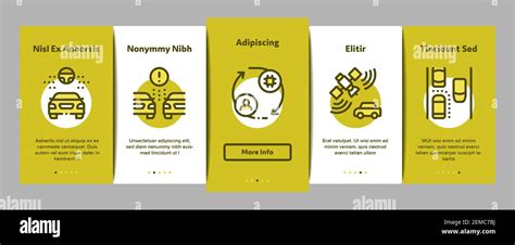 Smart Car Technology Onboarding Elements Icons Set Vector Stock Vector Image And Art Alamy
