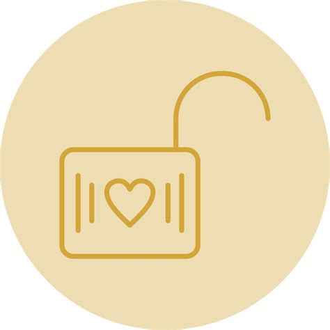 Unlocked Line Yellow Circle Icon 44068896 Vector Art At Vecteezy