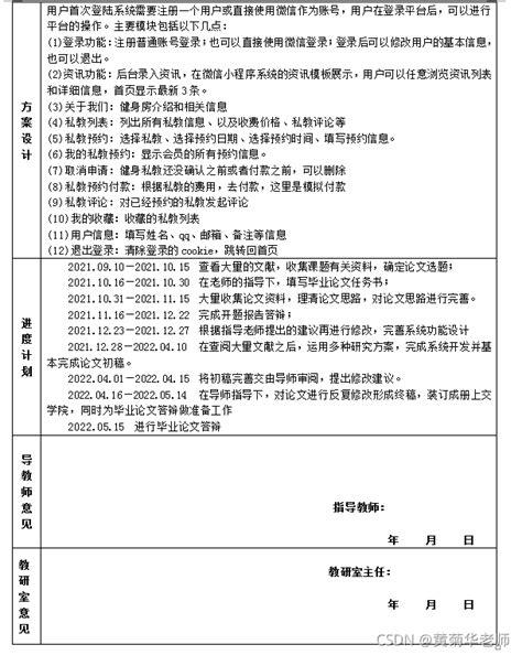 基于微信小程序的健身私教预约系统的设计与实现健身康复私教预约系统设计与实现 Csdn博客