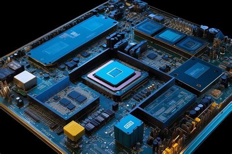 Premium Photo Exploring 3d Electronic Circuit Board Chips For Gpus