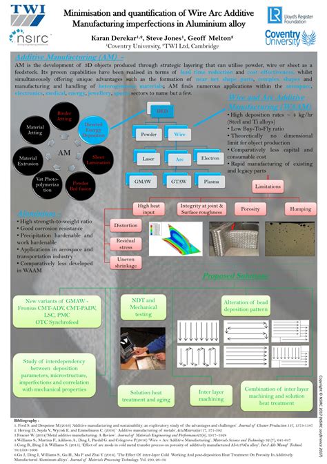 Pdf Minimisation And Quantification Of Wire Arc Additive Manufacturing Imperfections In