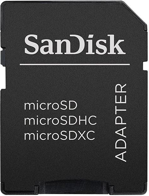 Amazon Com SanDisk MicroSD To SD Memory Card Adapter MICROSD Adapter Black Electronics
