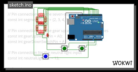 Gear Indicator Copy Wokwi Esp32 Stm32 Arduino Simulator