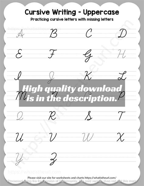 Practicing Cursive Writing Uppercase