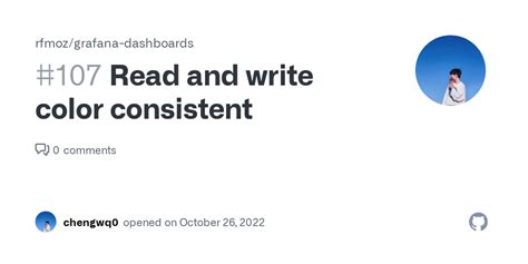 Read And Write Color Consistent · Issue 107 · Rfmozgrafana Dashboards · Github