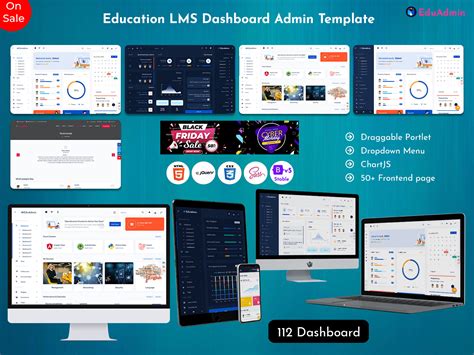 Online Education Courses Dashboard Templates With Lms Dashboard