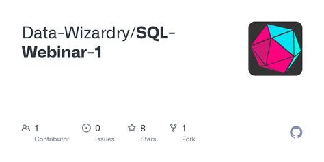 Github Data Wizardrysql Webinar 1