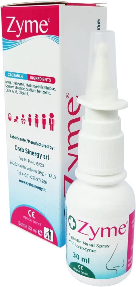 Zyme 30ml Nasal Spray Unclogs And Moisturizes For Improved Airway
