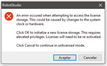 Robotstudio Error License Deactivation Cannot Enter The License Store