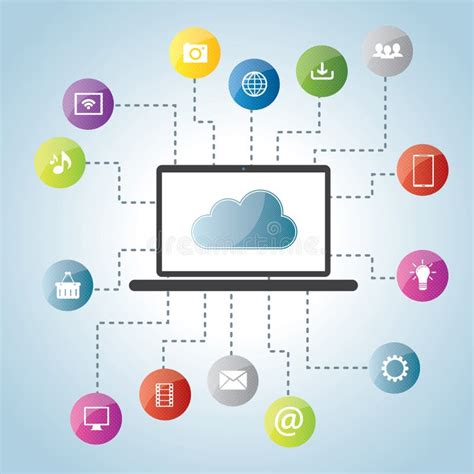 Cloud Computing Big Data Analysis And Data Mining Stock Vector Illustration Of Analysis