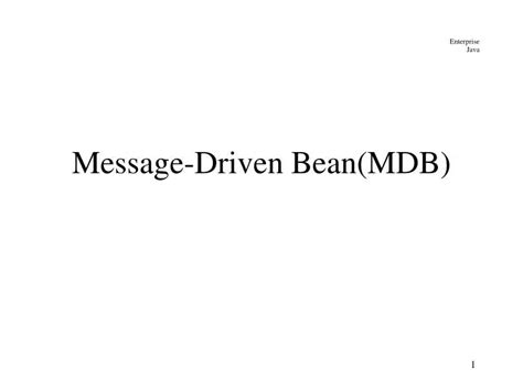 Ppt Message Driven Beanmdb Powerpoint Presentation Free Download