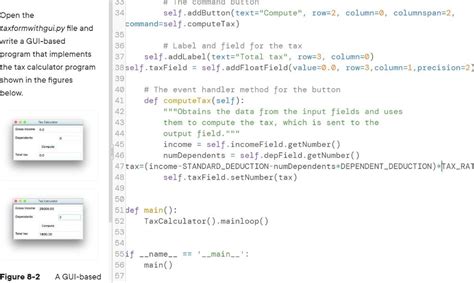 open the taxformwithgui py file and write a gui based