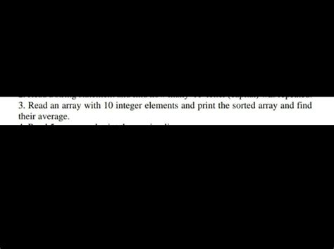 Solved Read An Array With Integer Elements And Print Chegg Com