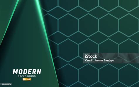 현대 녹색 프리미엄 추상 적 형상 배경 배너 디자인 육각 형 질감 벡터 일러스트 0명에 대한 스톡 벡터 아트 및 기타 이미지 0명 3차원 형태 개념 Istock
