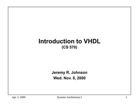 Vhdlppt Verilog Hardware Description Language Ppt Programming