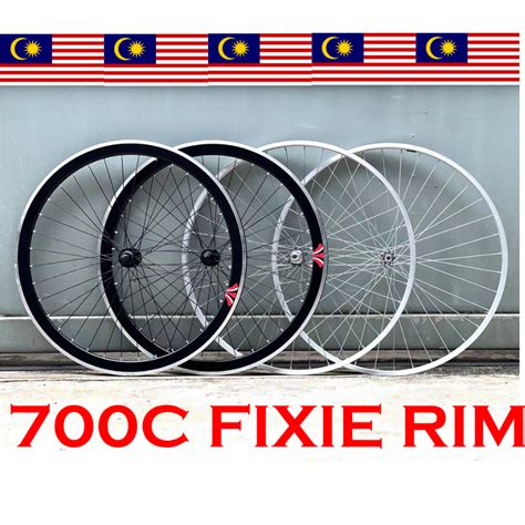 700 Rim Fixie Bicycle Fixie Alloy Rim Set Wheelset 700c Sepasang