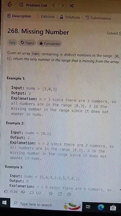 Missing Number Blind 75 Leetcode Question 14 Leetcode Coding
