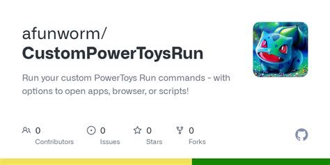 Github Afunwormcustompowertoysrun Run Your Custom Powertoys Run