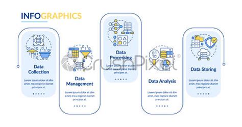 Stages Of Data Processing Rectangle Infographic Template Stock Vector 5742573 Crushpixel