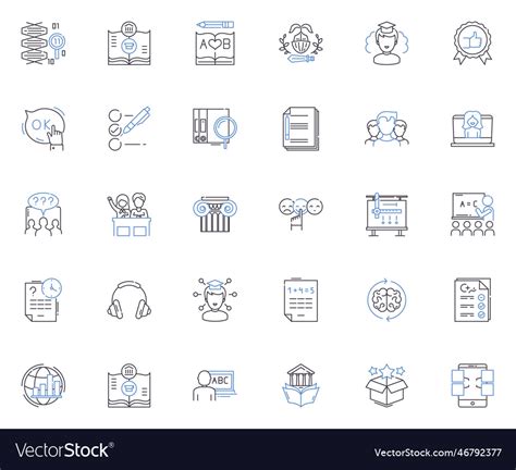 Insight Line Icons Collection Understanding Vector Image