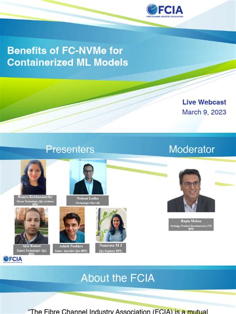 Fcia Benefits Of Fc Nvme For Containerized Ml Models 1 Pdf Machine Learning Solid State Drive