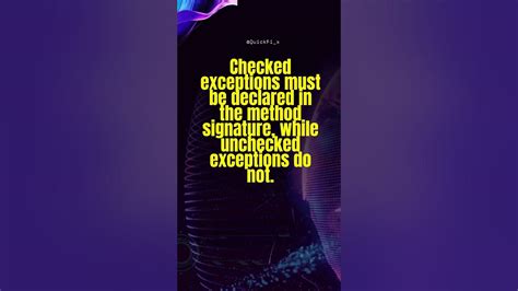 73100 Checked And Unchecked Exception Shorts Shortsfeed Subscribe Java