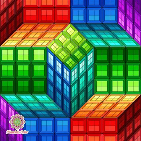 Colorful Cubes Art Tutorial