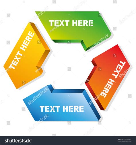 Hexagon Loop Diagram Business Process Flow Presentation Stock Vector Illustration