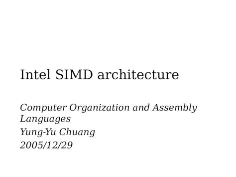 PPT Intel SIMD Architecture DOKUMEN TIPS