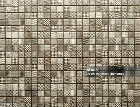 건축 3d 매핑 프리젠 테이션에서 복고풍 갈색 모자이크 타일 재료 구조 0명에 대한 스톡 사진 및 기타 이미지 0명 갈색 검은색 Istock