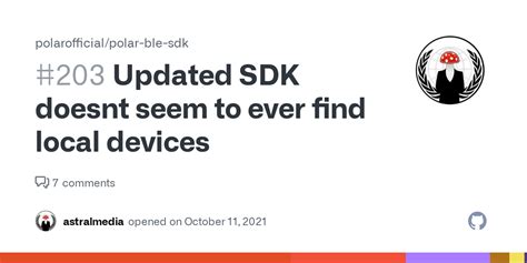 Updated SDK Doesnt Seem To Ever Find Local Devices Issue Polarofficial Polar Ble Sdk