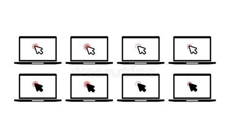 Computer Mouse Click Cursor Arrow Icons Set Pointer Icon Cursor Badge