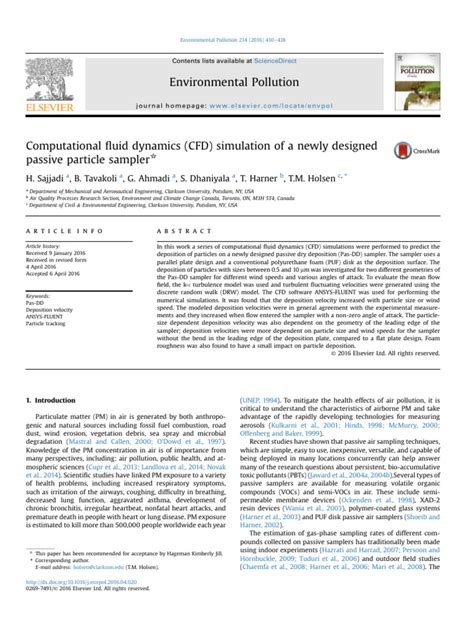 Computational Fluid Dynamics Cfd Simulation Of A Newly Designed