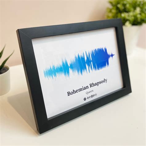 Spotify Sound Wave Art Personalised Frame With Song Code Etsy