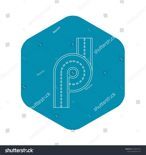 Roundabout Road Icon Outline Illustration Roundabout Stock Illustration 1456237721 Shutterstock