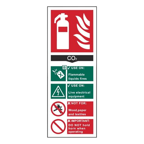 Fire Extinguisher Co2 Carbon Dioxide Identification Suresafe Protection