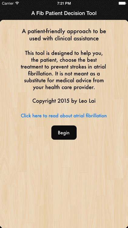 Atrial Fibrillation Patient Decision Tool By Leo Lai